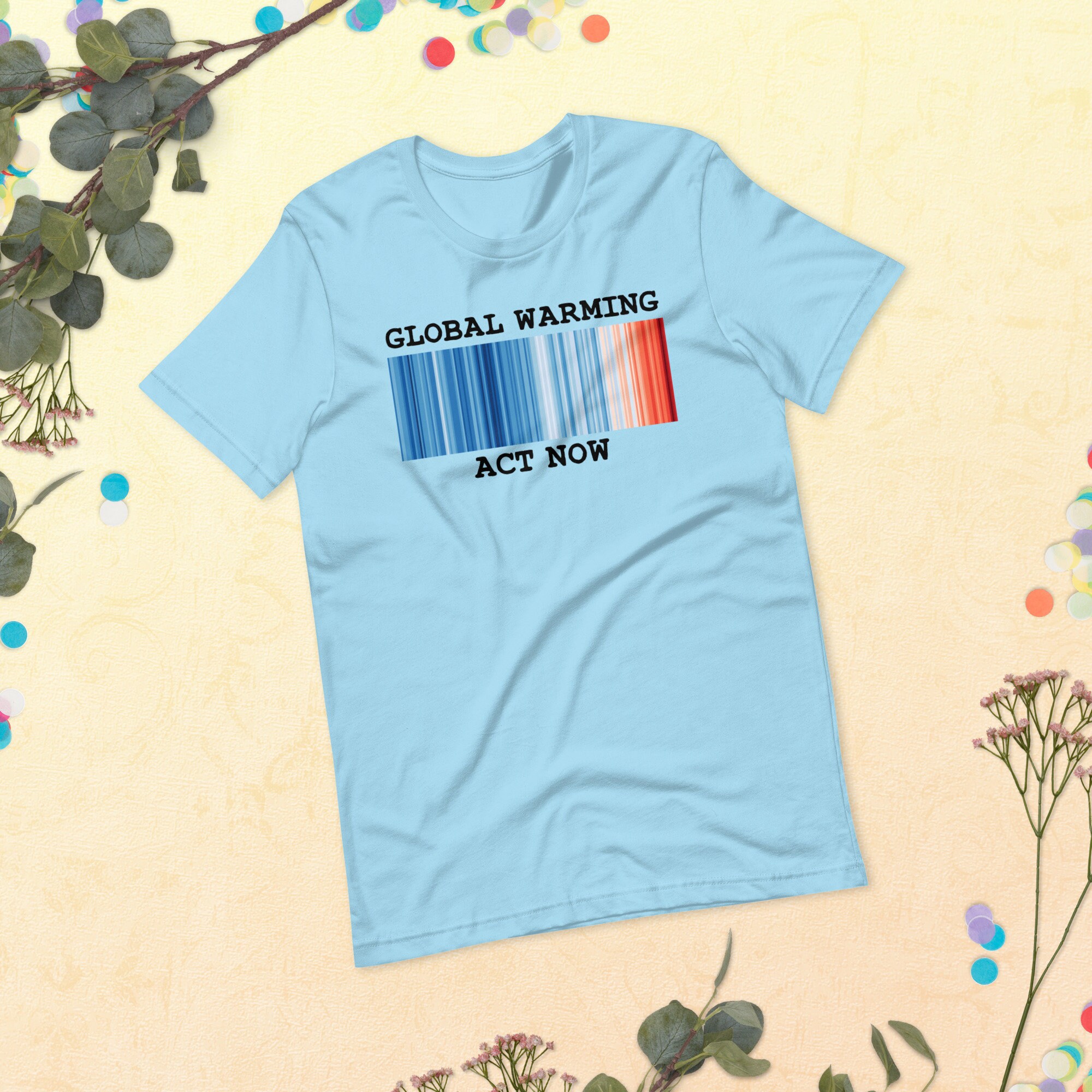 Global Warming Stripes T-shirt, Climate Change T-shirt, Rising ...