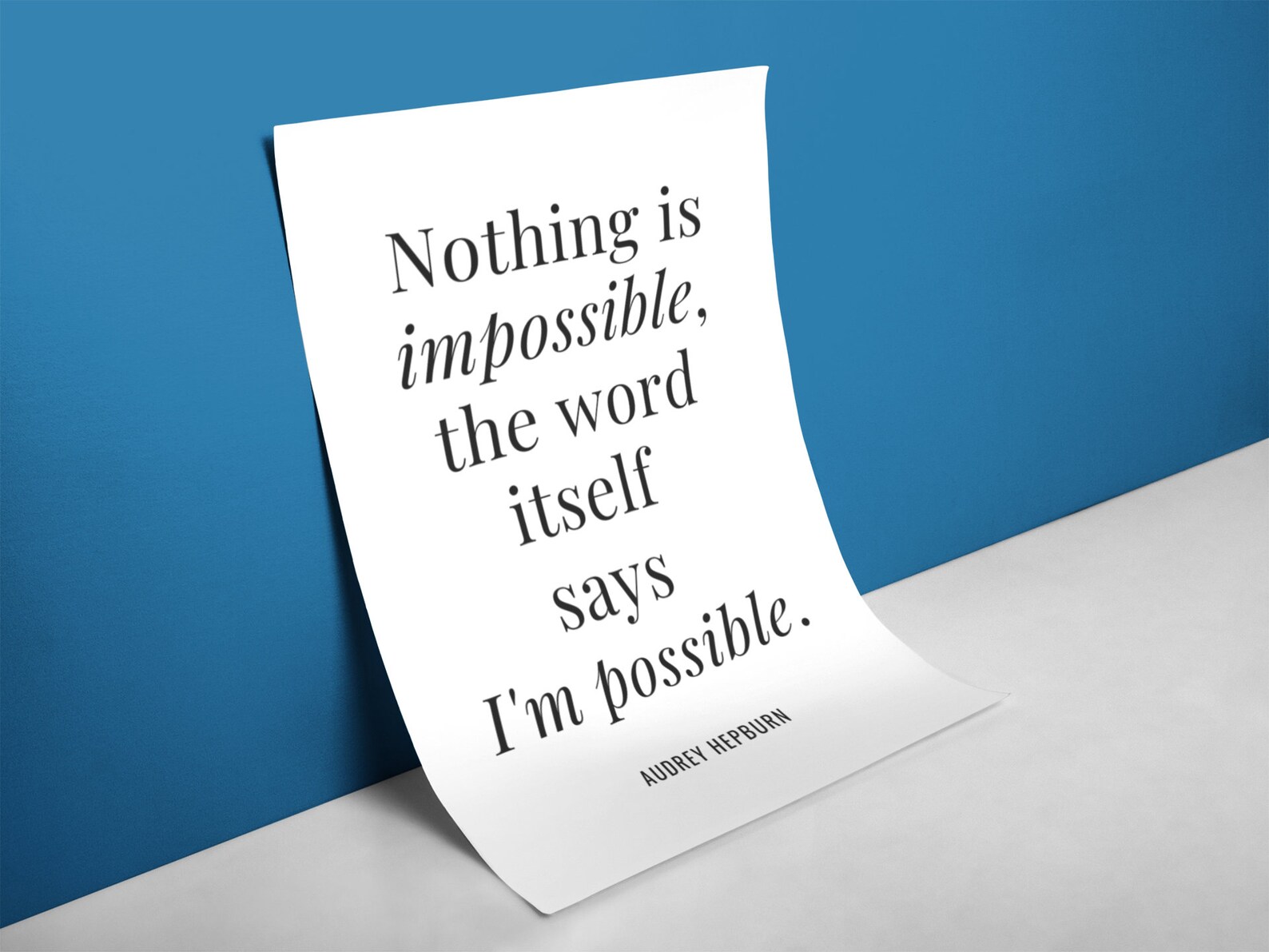 Nothing is Impossible Print | Motivational Posters | Empowerment Quote ...