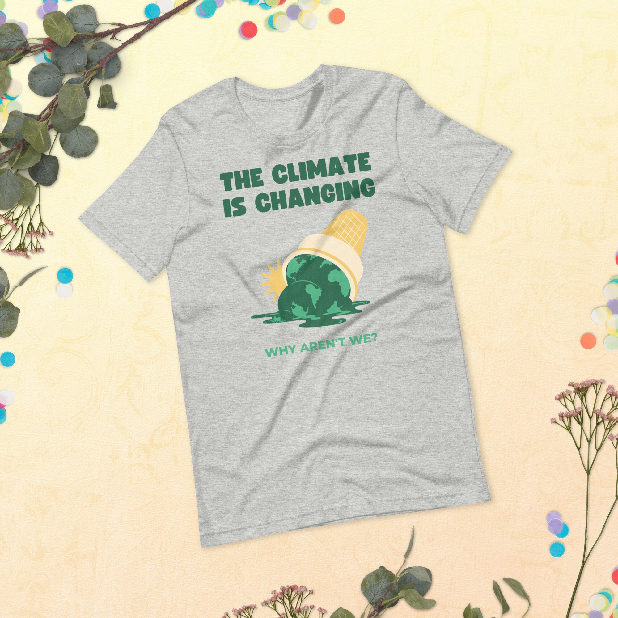 Climate Change T-shirt: Melting Earth Graphic Tee - Etsy