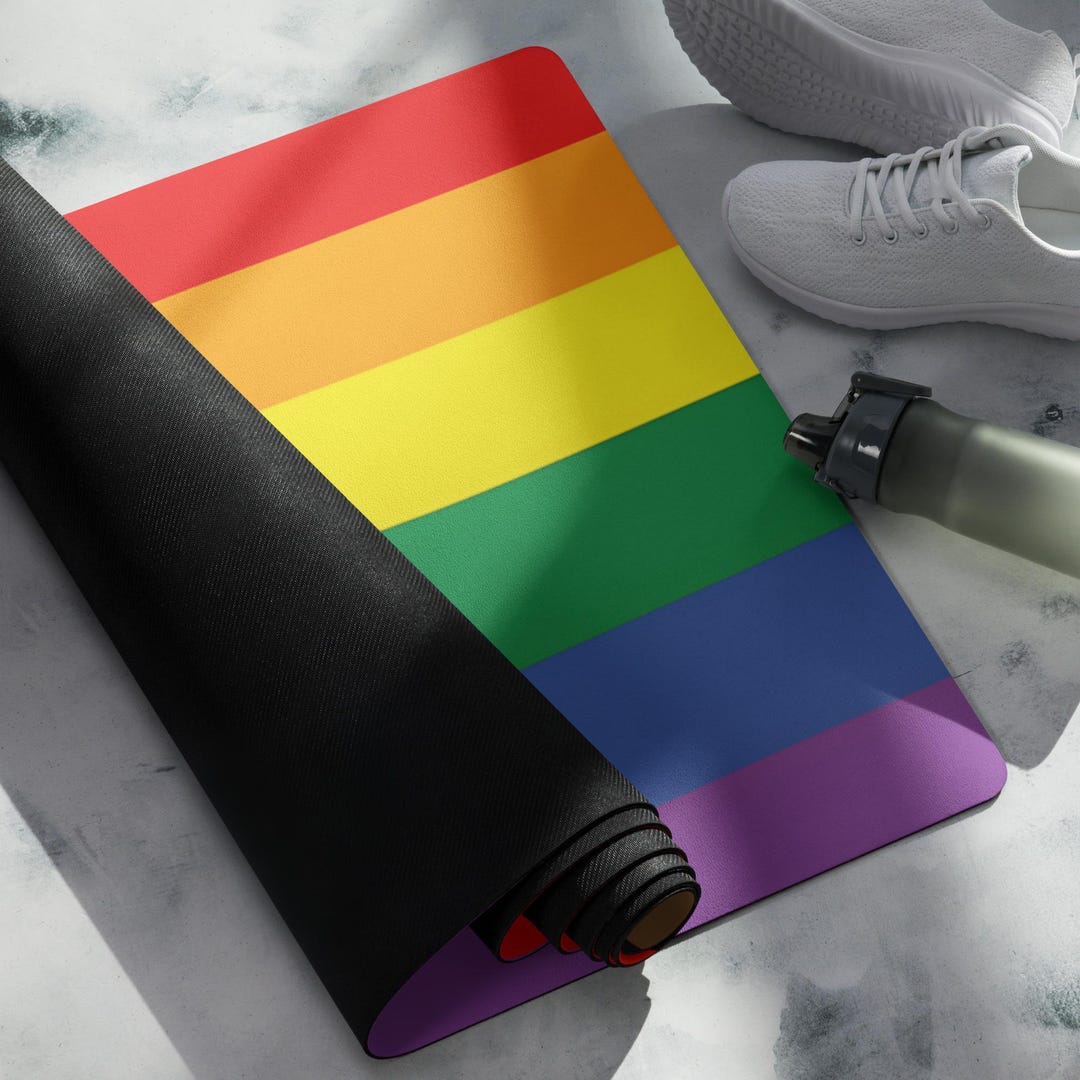 Progress Pride Yoga Mat | LGBTQ+ Workout Gear | Inclusive Fitness Vibes ...