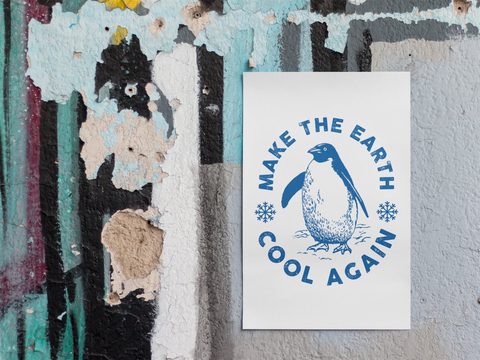 Make Earth Cool Again Climate Change Print, Stop Global Warming Poster ...