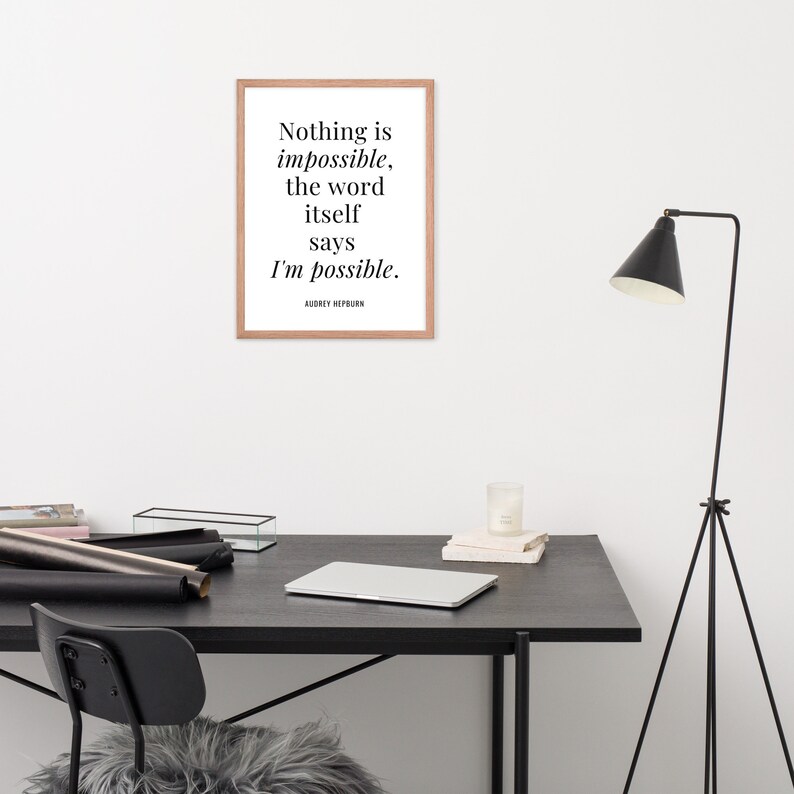 Nothing is Impossible Print | Motivational Posters | Empowerment Quote ...