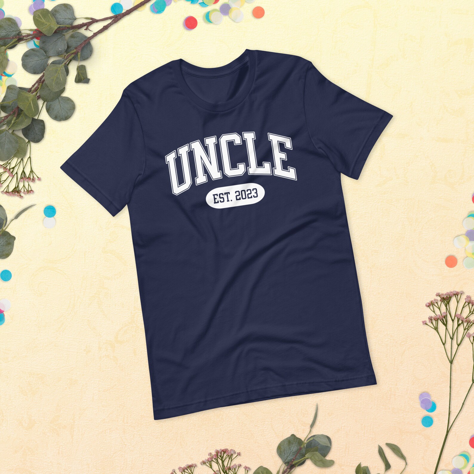 Personalized Uncle Established T-shirt | New Uncle Shirt | Gift for New ...