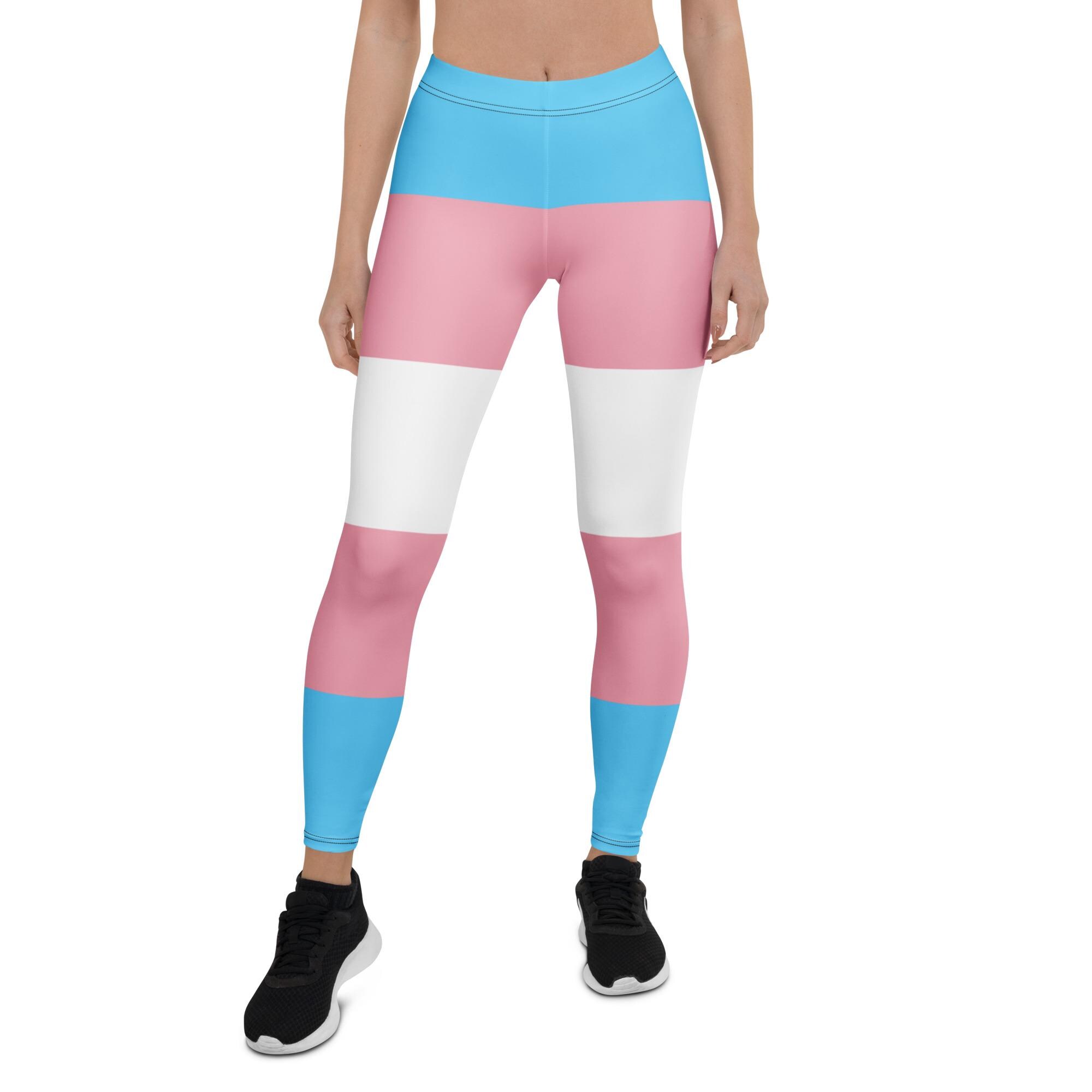 Transgender Pride Leggings | Trans Flag Activewear | LGBTQ+ Workout ...