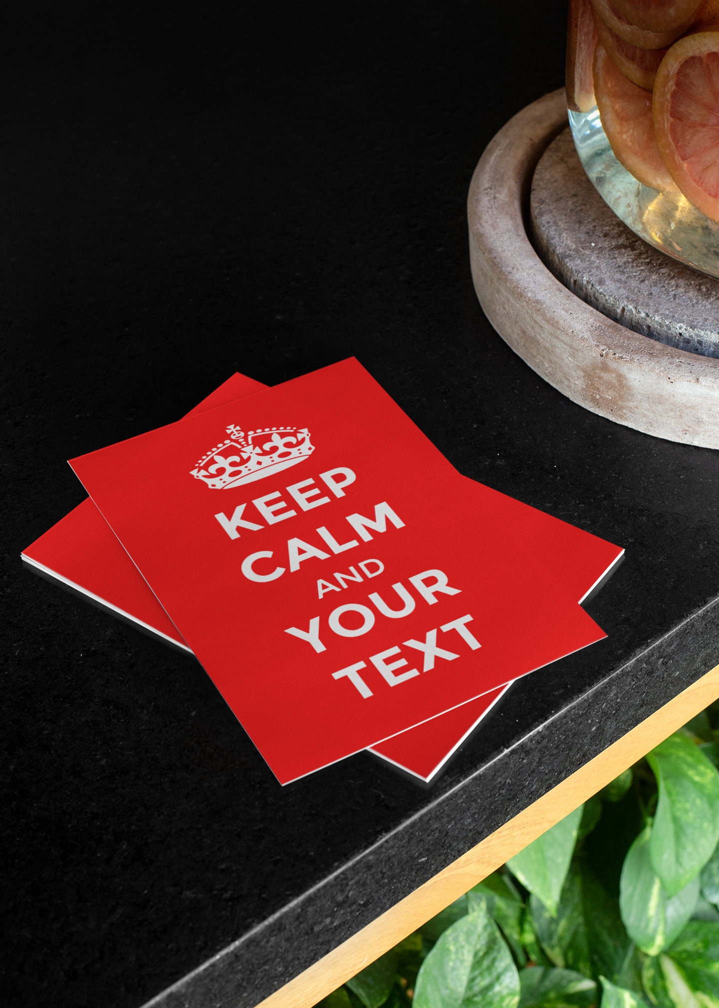 Custom Keep Calm Greeting Card, Keep Calm and Carry On, Personalised ...