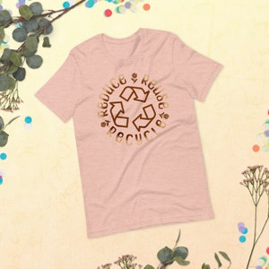 Reduce Reuse Recycle T-shirt, Reduce Waste Apparel, Recycling Tshirt ...