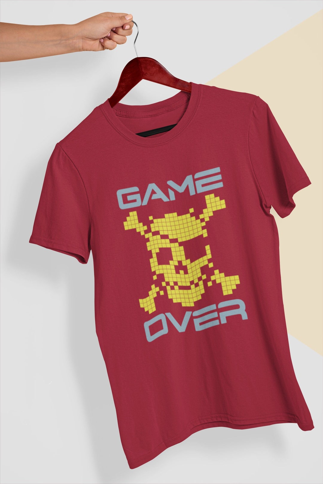 Game Over Skull and Bones T-shirt, Gamer Gift, Gamer Shirt, Pirate ...