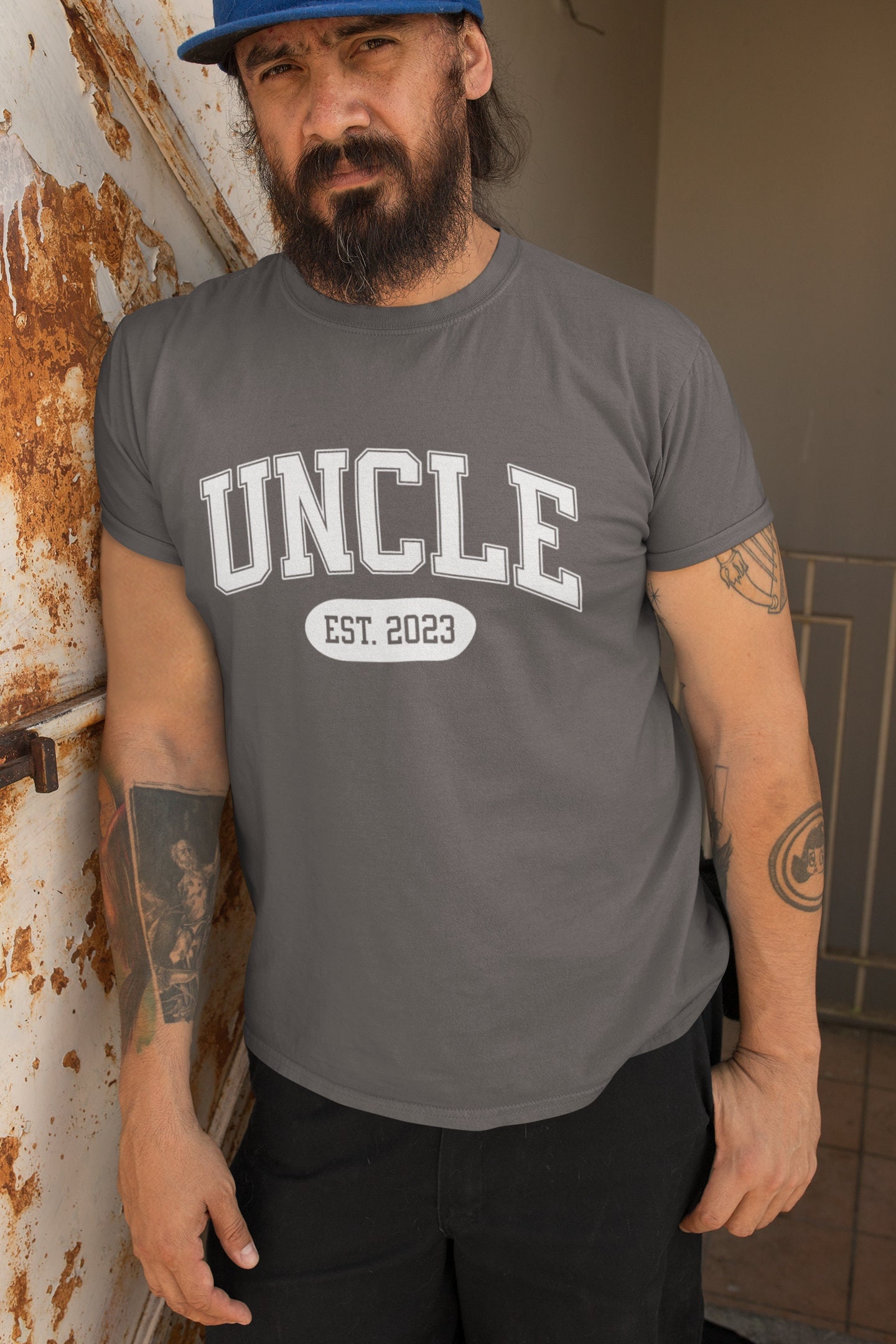 Personalized Uncle Established T-shirt | New Uncle Shirt | Gift for New ...