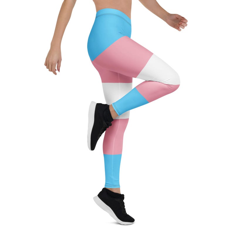 Transgender Pride Leggings | Trans Flag Activewear | LGBTQ+ Workout ...