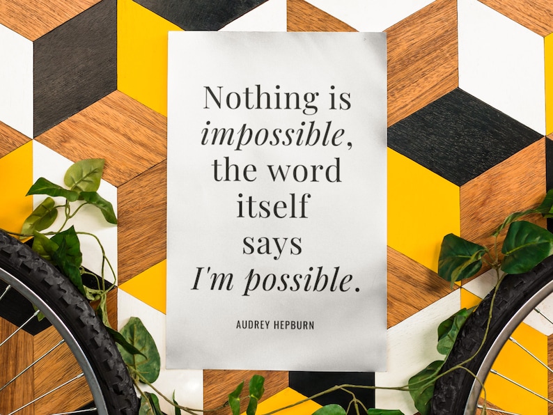 Nothing is Impossible Print | Motivational Posters | Empowerment Quote ...