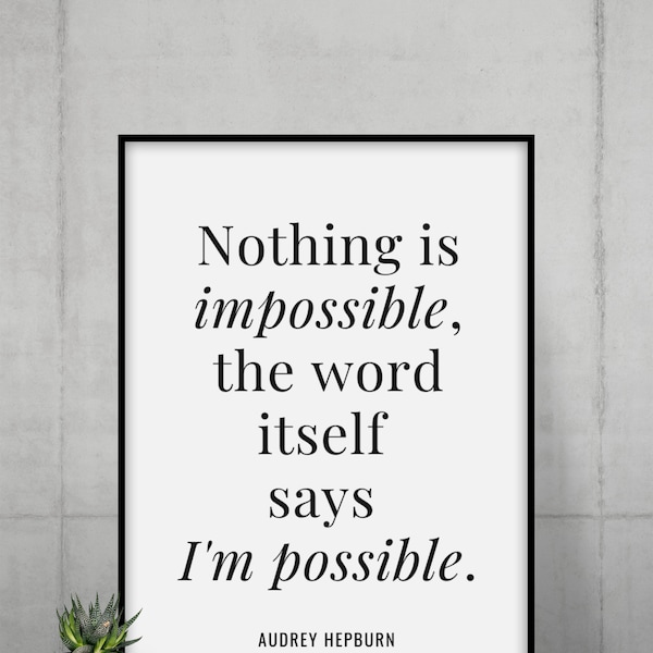 Nothing Impossible - Etsy