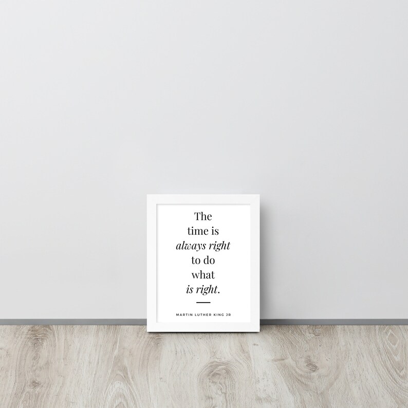 What is Right Print | MLK Quote | American History - Etsy