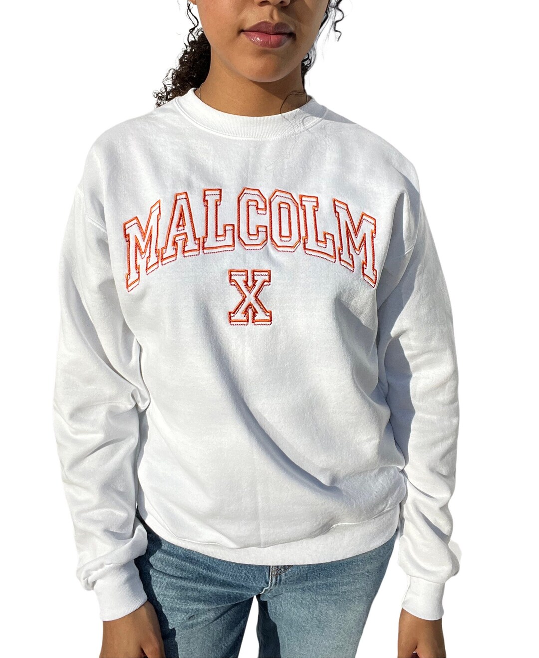 Malcolm X Sweatshirt, Embroidered, Unisex, Customizable, Black History ...
