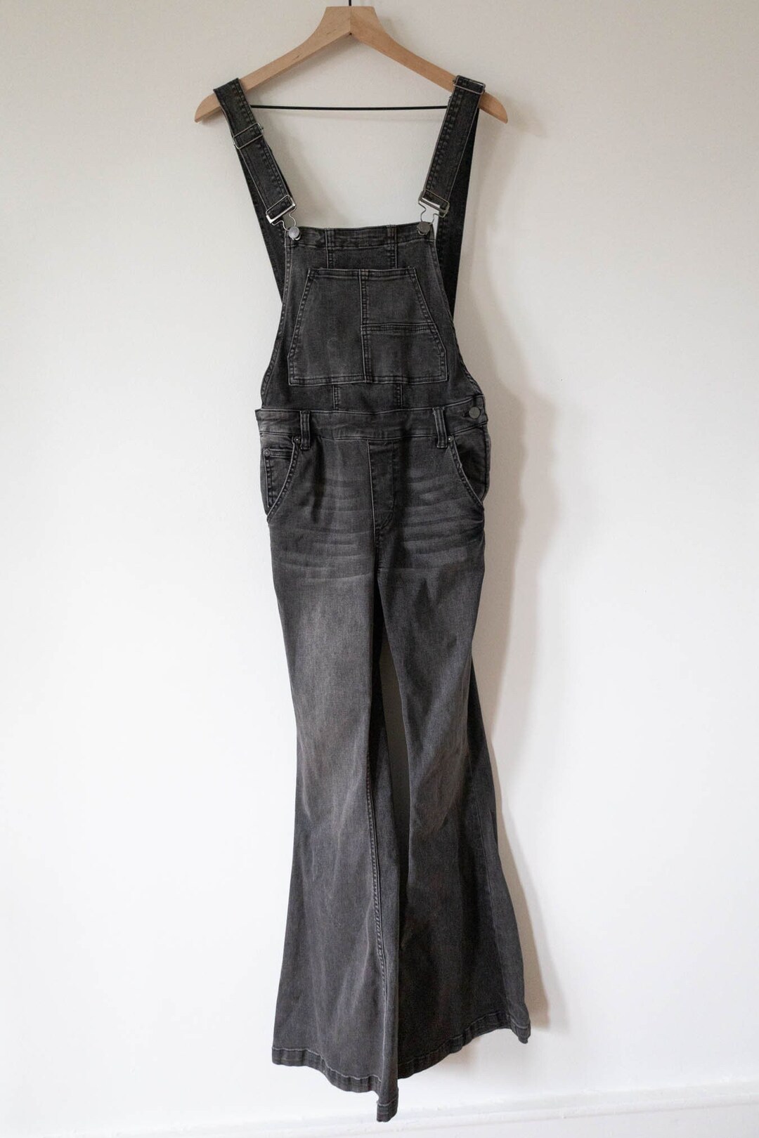 Black/gray Faded Flare Overalls Size 28 Women's Gap Jeans - Etsy