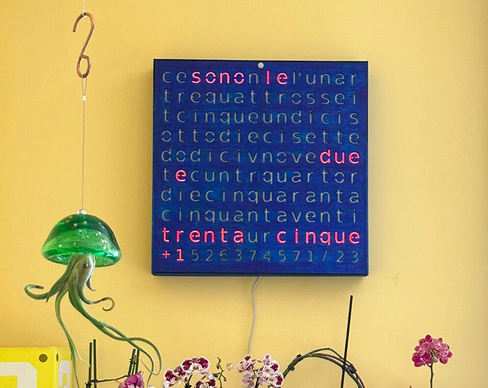 BUILD KIT - Wall or Table Words Clock, With Leds. Wood. Create Your Own ...