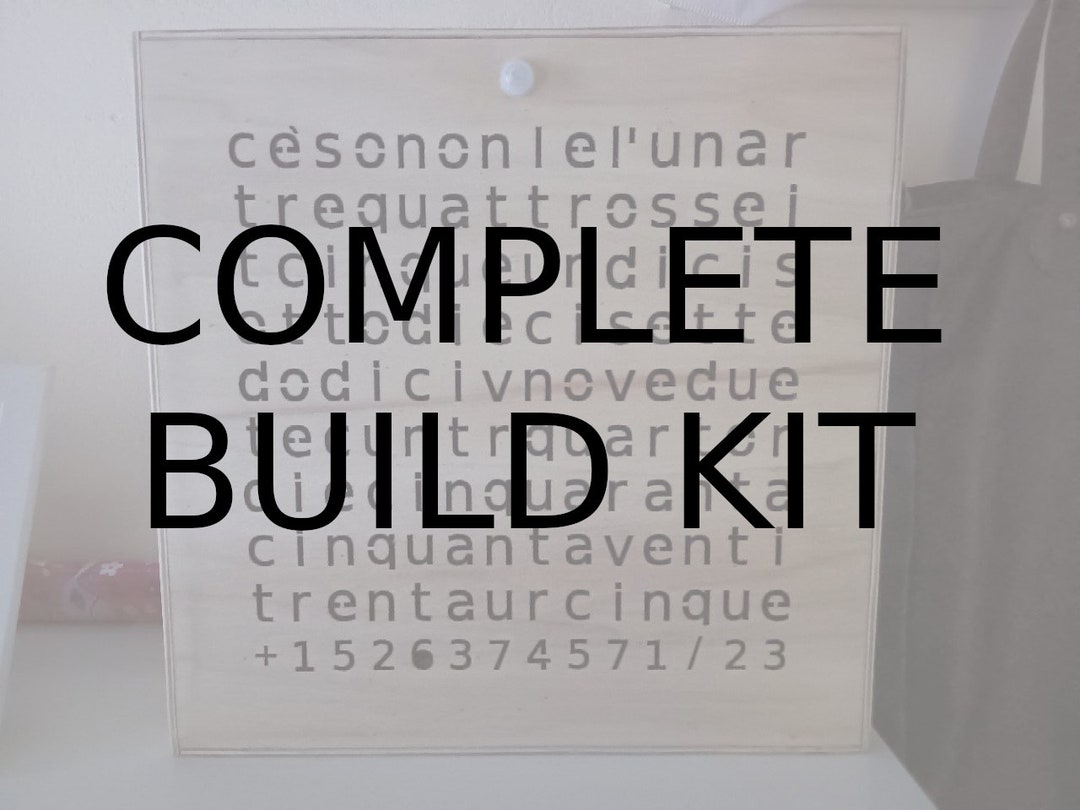 BUILD KIT - Wall or Table Words Clock, With Leds. Wood. Create Your Own ...