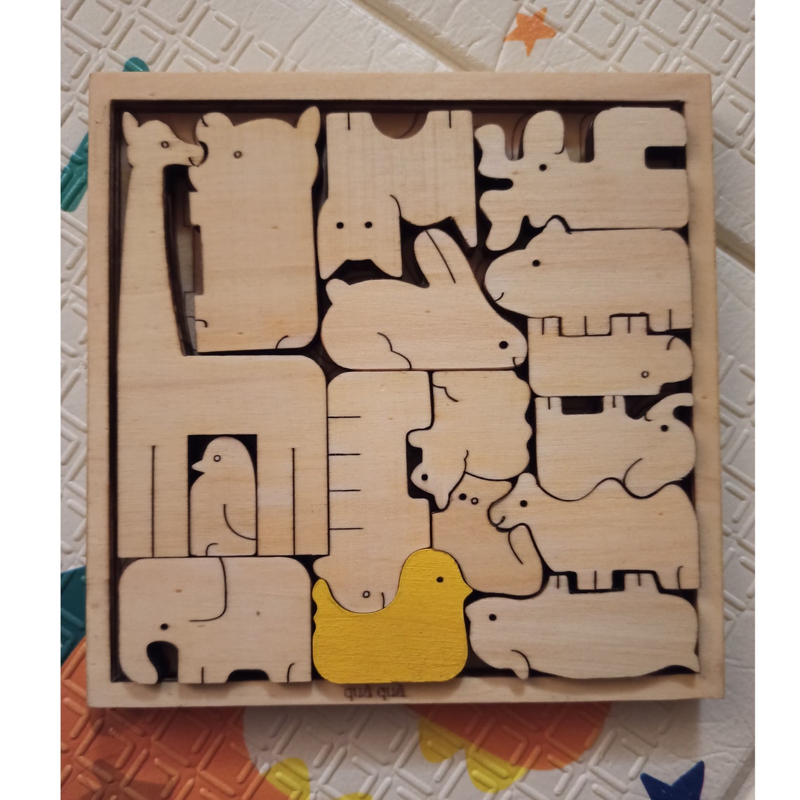 Whimsical Wooden Wonders: Easy Animal Puzzle for Kids - Etsy