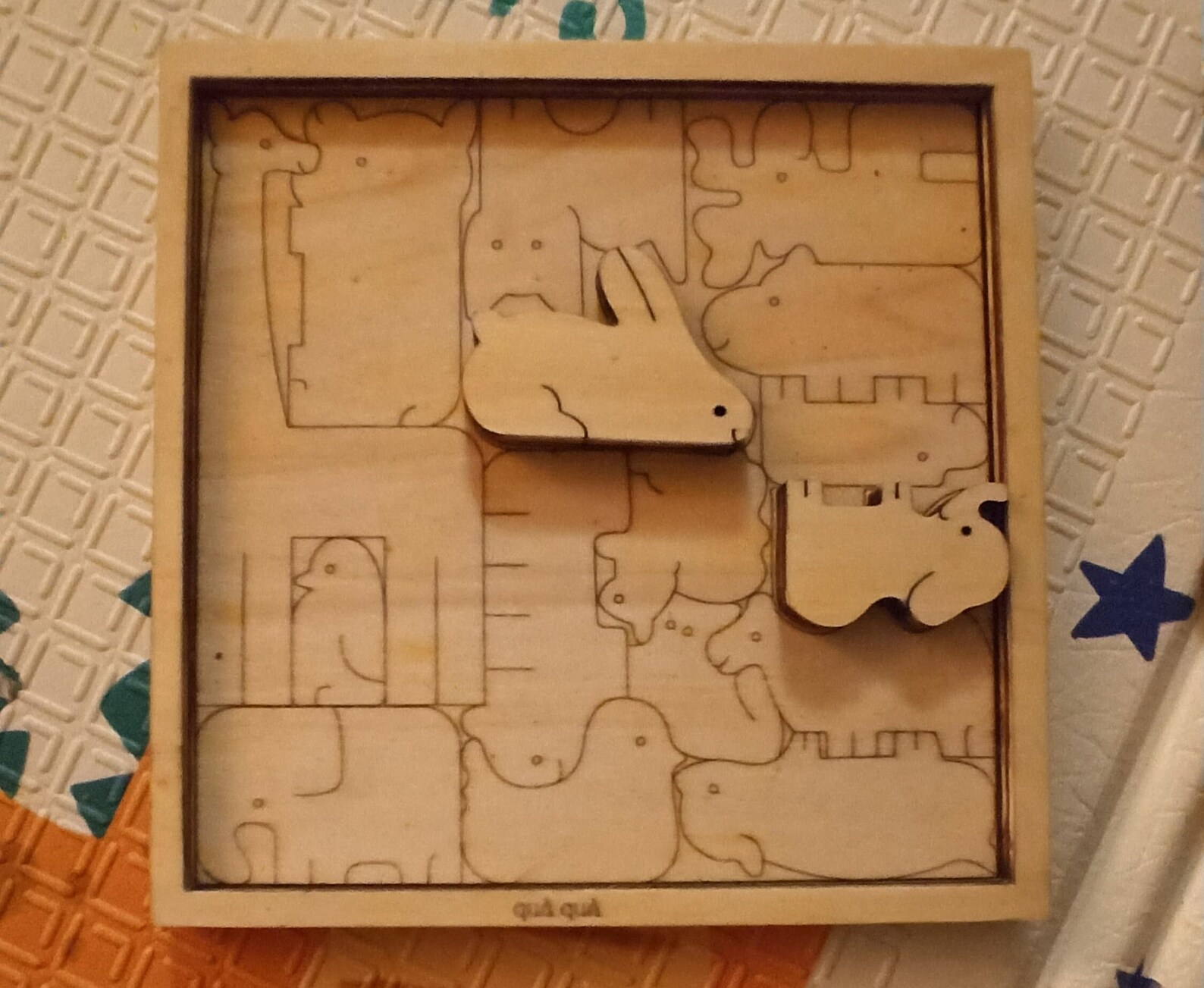 Whimsical Wooden Wonders: Easy Animal Puzzle for Kids - Etsy