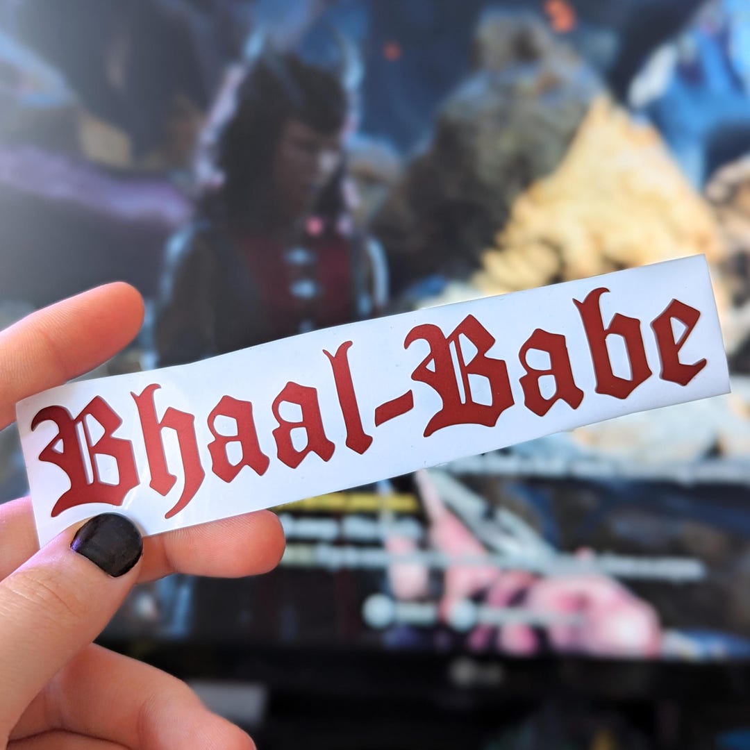 Bhaal - Babe" BG3 *BLOOD RED* Car Decal / Laptop Sticker - Metallic ...