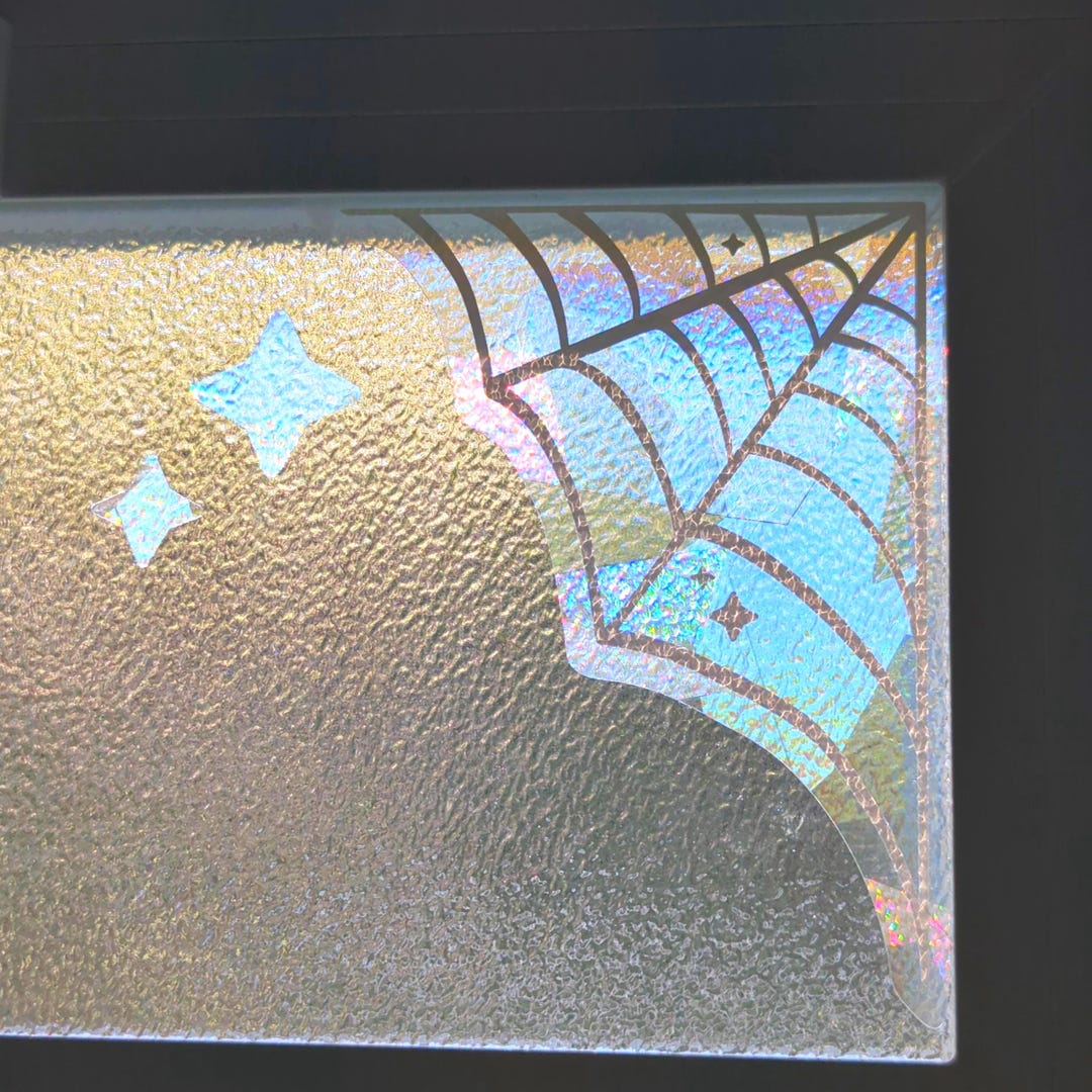 Spooky Rainbow Suncatcher Spider Web Window Decals (set of 2 ...