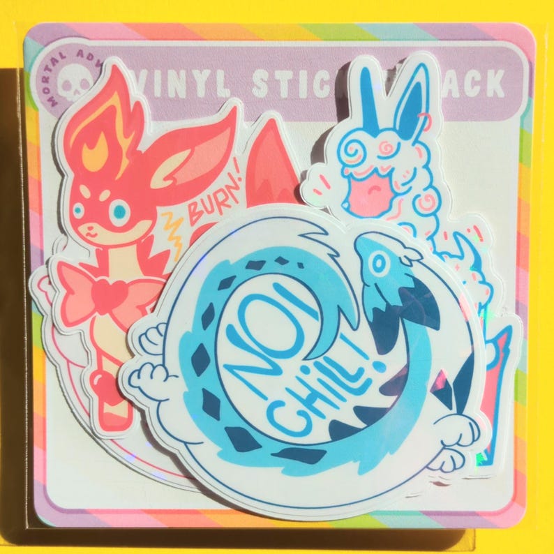 Palworld Stickers (4 Pal Pack or Individual) - Chillet, Melpaca, Rooby ...