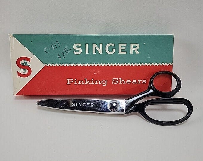 Vintage SINGER Pinking Shears Model C817 in Original Box - Etsy