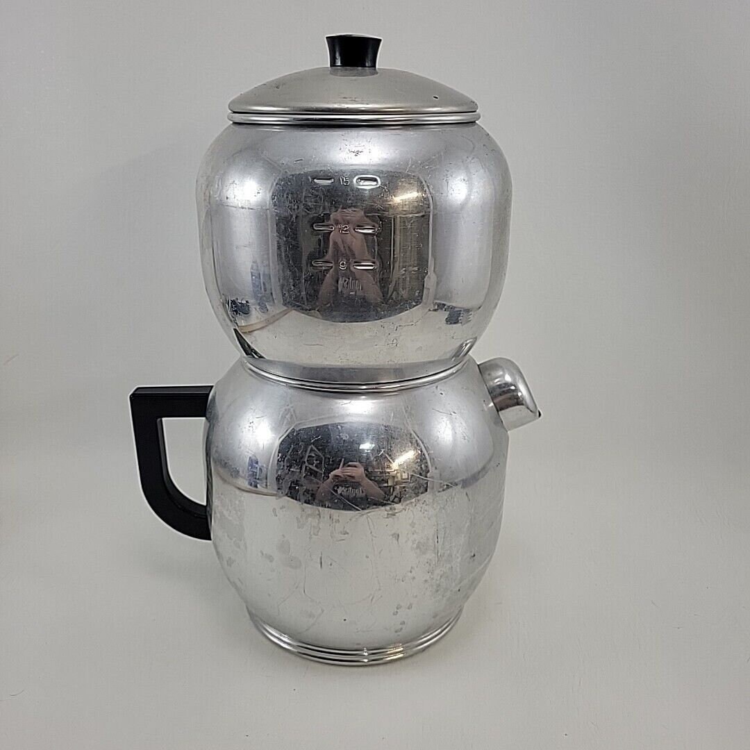 West Bend Quick Kwik Drip Aluminum 18C Coffee Pot Mid Century Modern ...