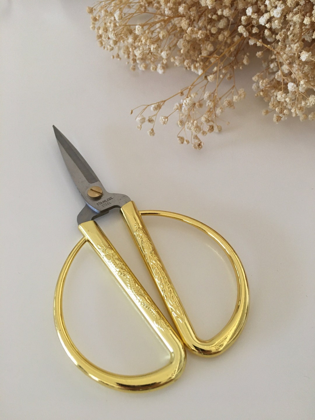 Gold Vintage Scissors, Embroidery Scissors, Dragon and Phoenix Scissors ...