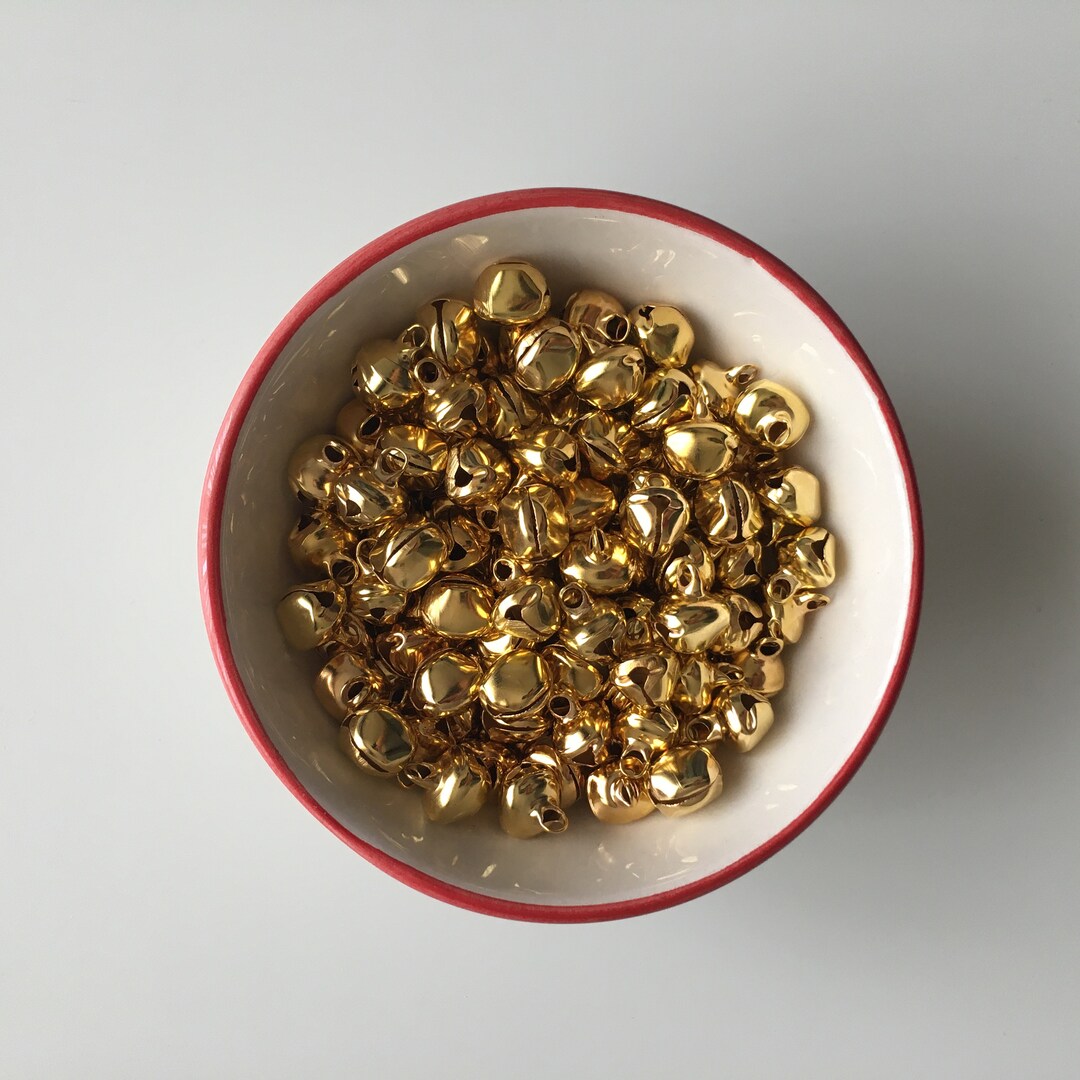 12 Mm Gold Bell Charms, Mini Jingle Bells, Christmas Bells, Amigurumi ...