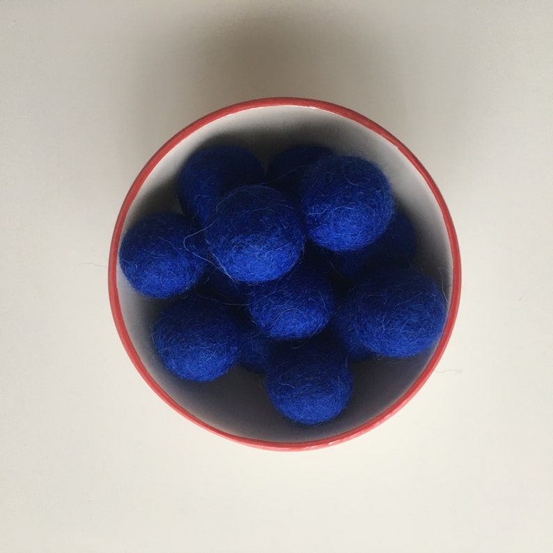 2,5 Cm Wool Felt Balls, Choose Your Color Felt Ball DIY, Wool Balls, 25 ...
