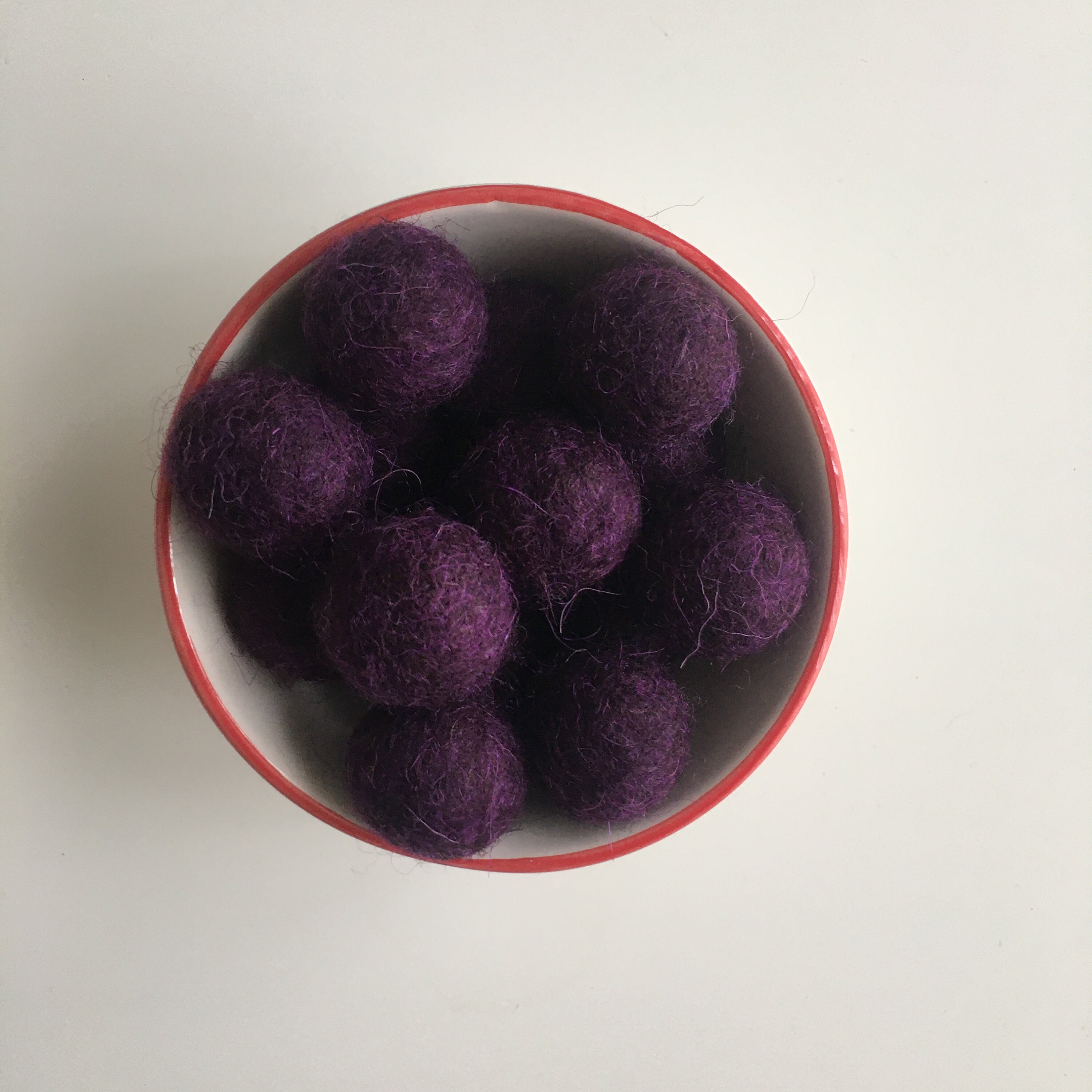 2,5 Cm Wool Felt Balls, Choose Your Color Felt Ball DIY, Wool Balls, 25 ...