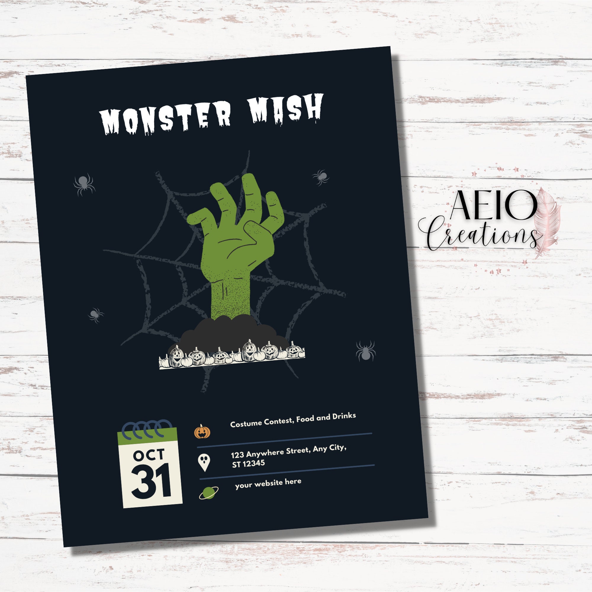 Editable Monster Mash Invitation/flyer - Etsy
