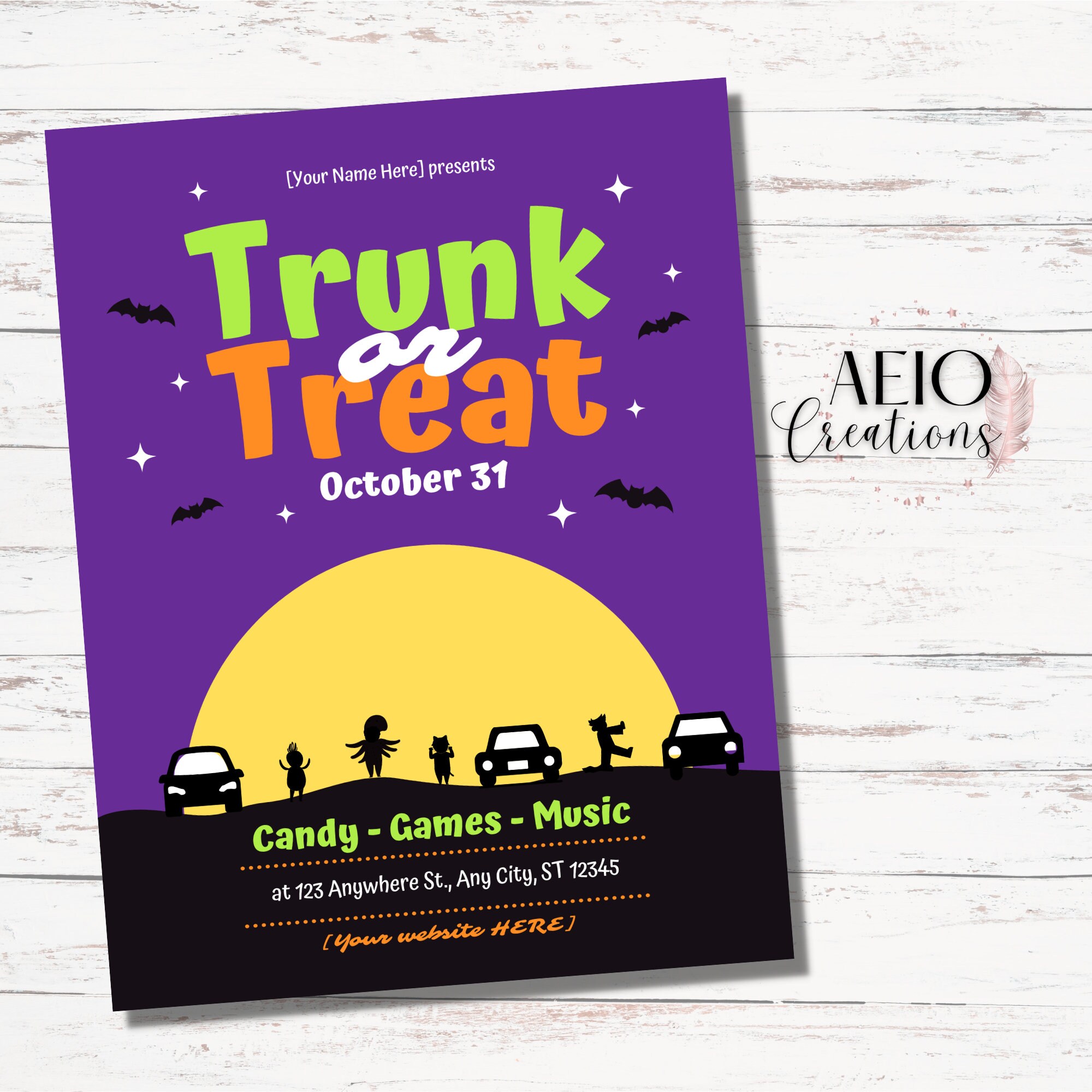 Editable Trunk or Treat Template/flyer - Etsy