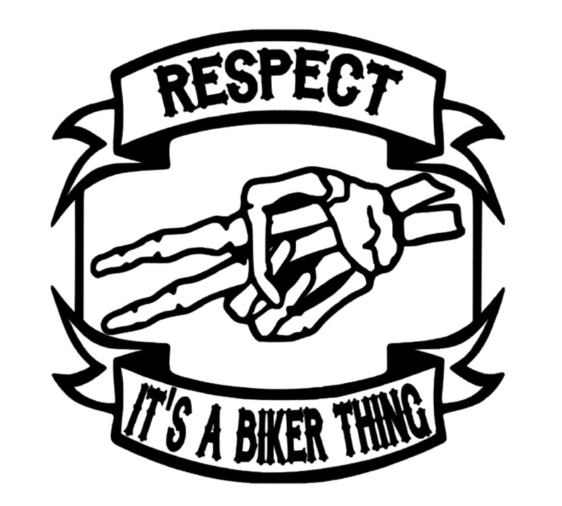Motorcycle Decal Motorcycle Sticker Biker Decal Respect - Etsy