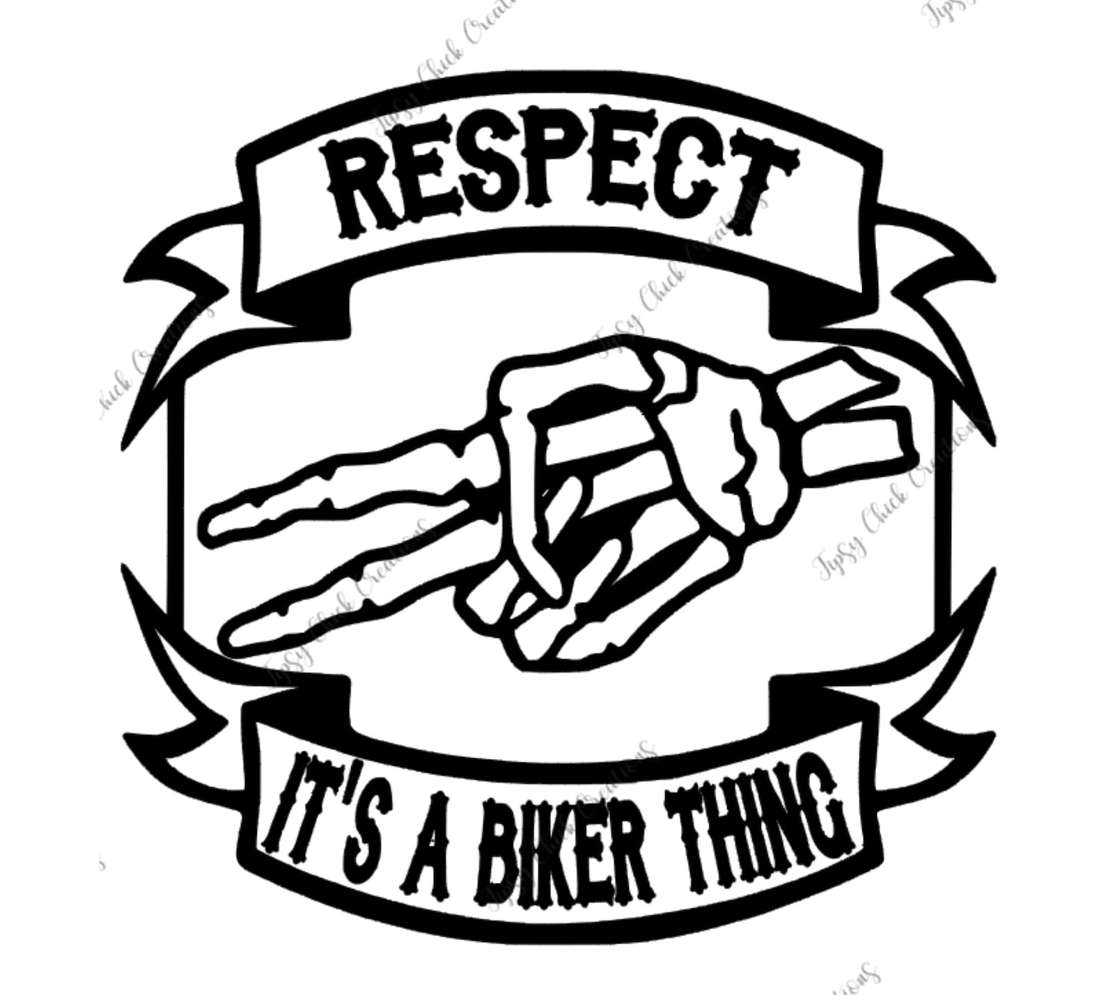 Motorcycle Decal Motorcycle Sticker Biker Decal Respect - Etsy