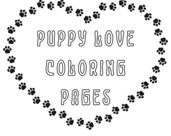 Puppy Love Coloring Page - Etsy