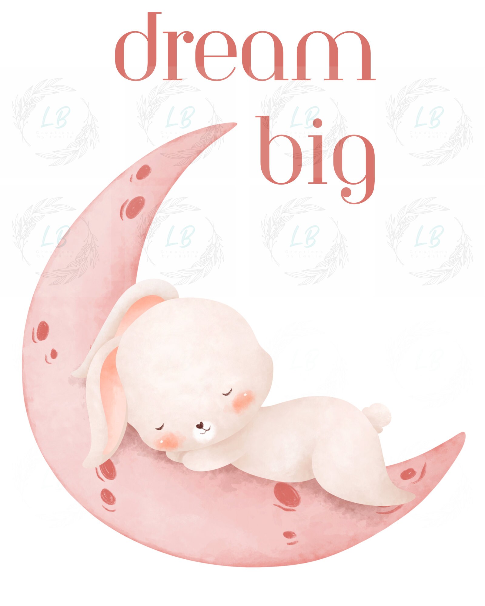 Nursery Wall Art - Sleeping Baby Bunny - INSTANT DIGITAL DOWNLOAD - Etsy