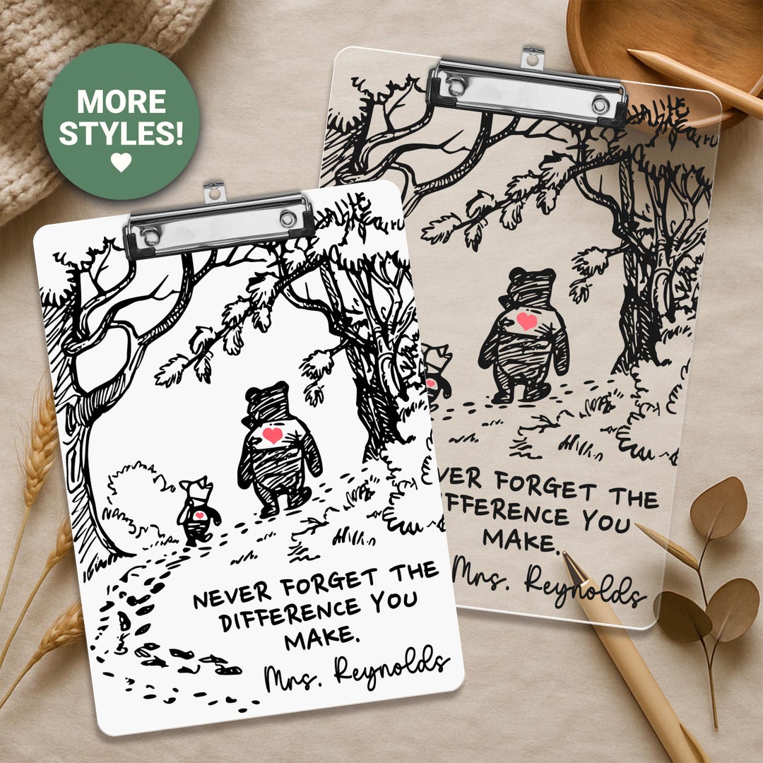 Custom Thank You Teacher Gift, Personalized Teacher Clipboard With Name ...