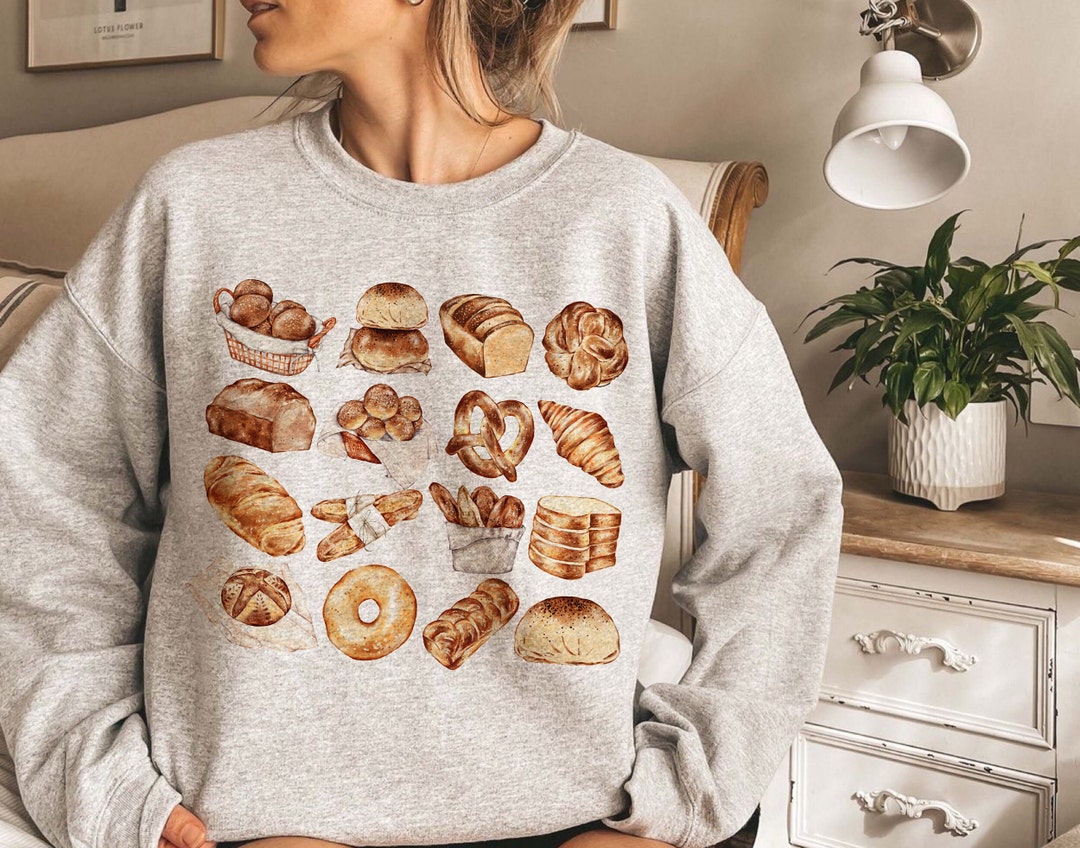 Bread Baker Shirt, Bread Chart Shirt, Baking Gift for Foodie Shirt ...