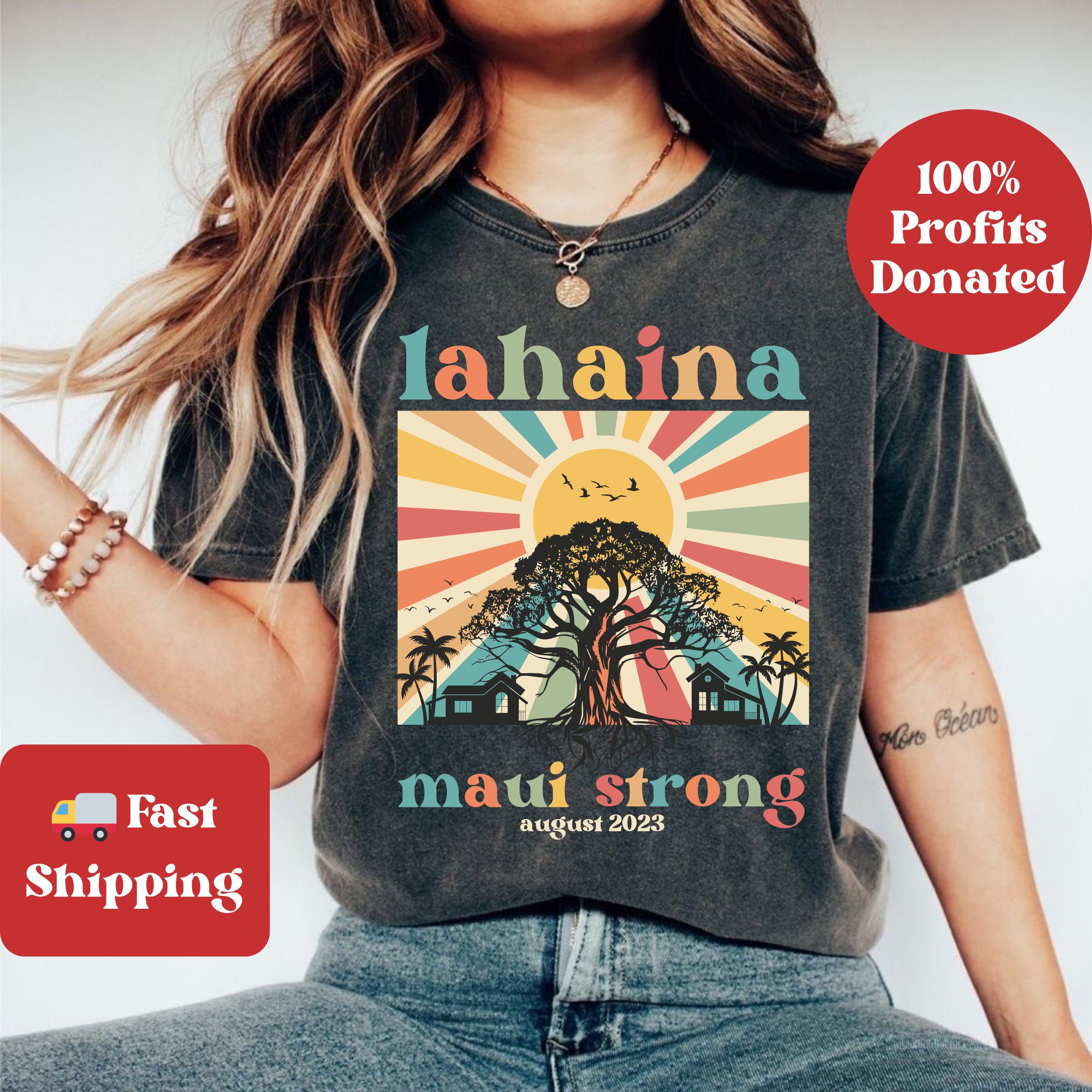 Lahaina Maui Strong T Shirt Fundraiser Maui Fire Shirt Lahaina - Etsy
