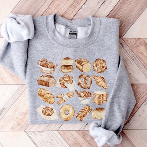 Bread Baker Shirt, Bread Chart Shirt, Baking Gift for Foodie Shirt ...