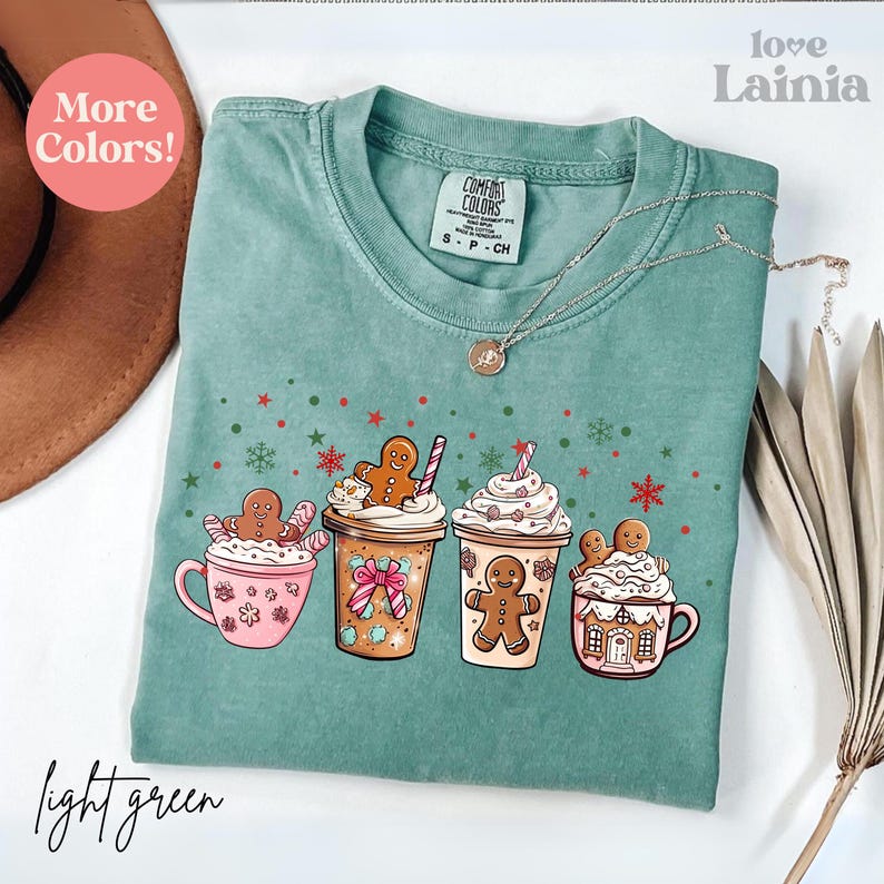 Comfort Colors Gingerbread Shirt Coffee Christmas Shirt Gingerbread Man ...