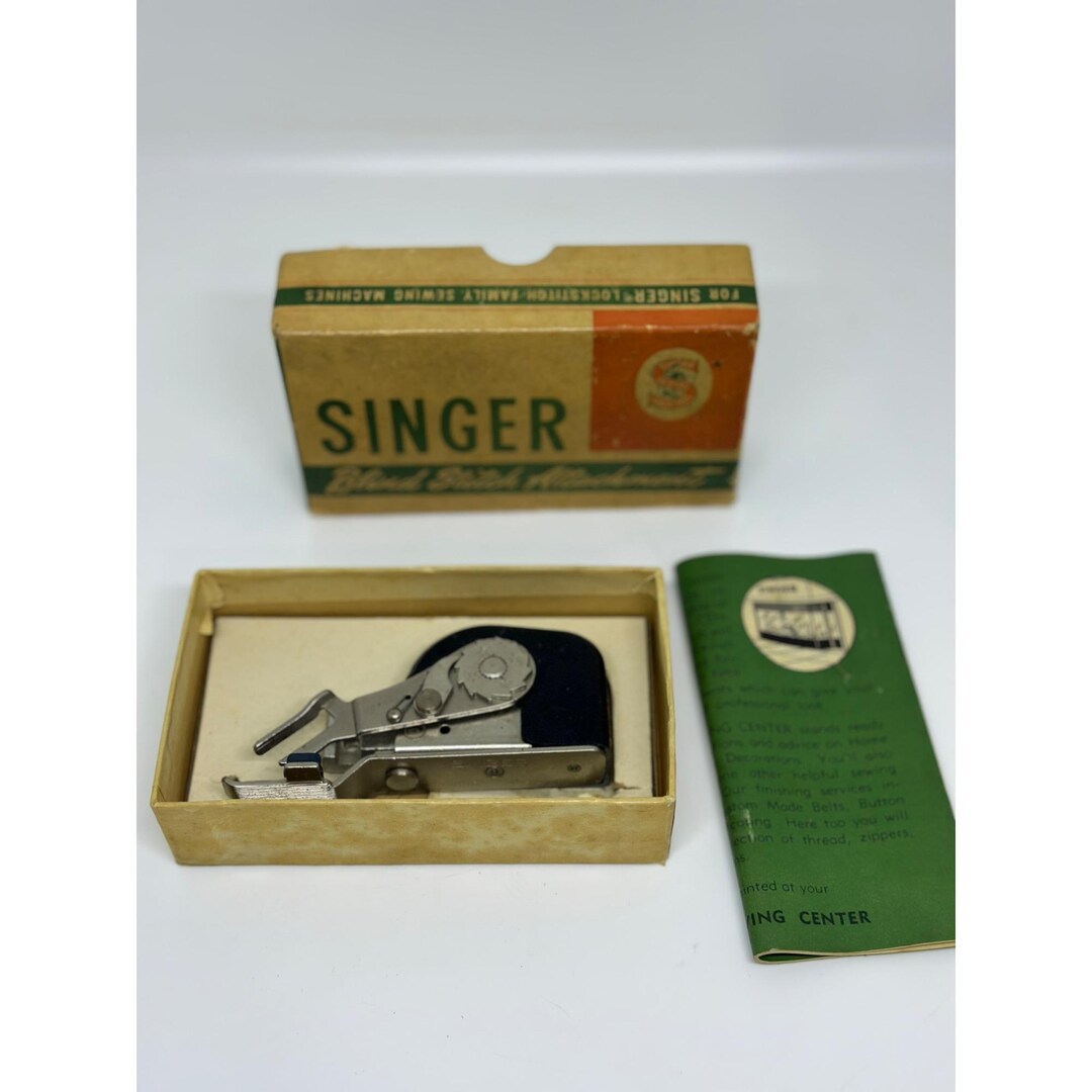 VTG SINGER Blind Stitch Attachment #86649 Original Box Instruction ...