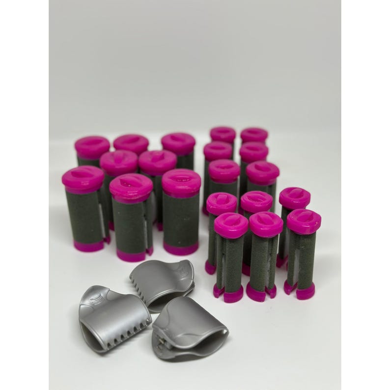 VTG Conair Hot Rollers Set of 23 Clips Flocked & Heat Rollers ...