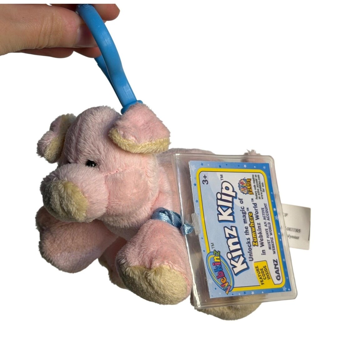 NEW Webkinz Kinz Klip 5” PIG WE000685 RETIRED Sealed Unused Tag Code ...