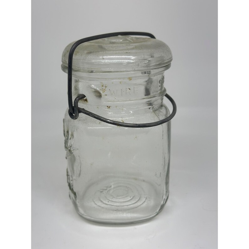 Antique Ball Ideal Glass 12 FL Oz MASON JAR W/glass Lid Wire Bail - Etsy