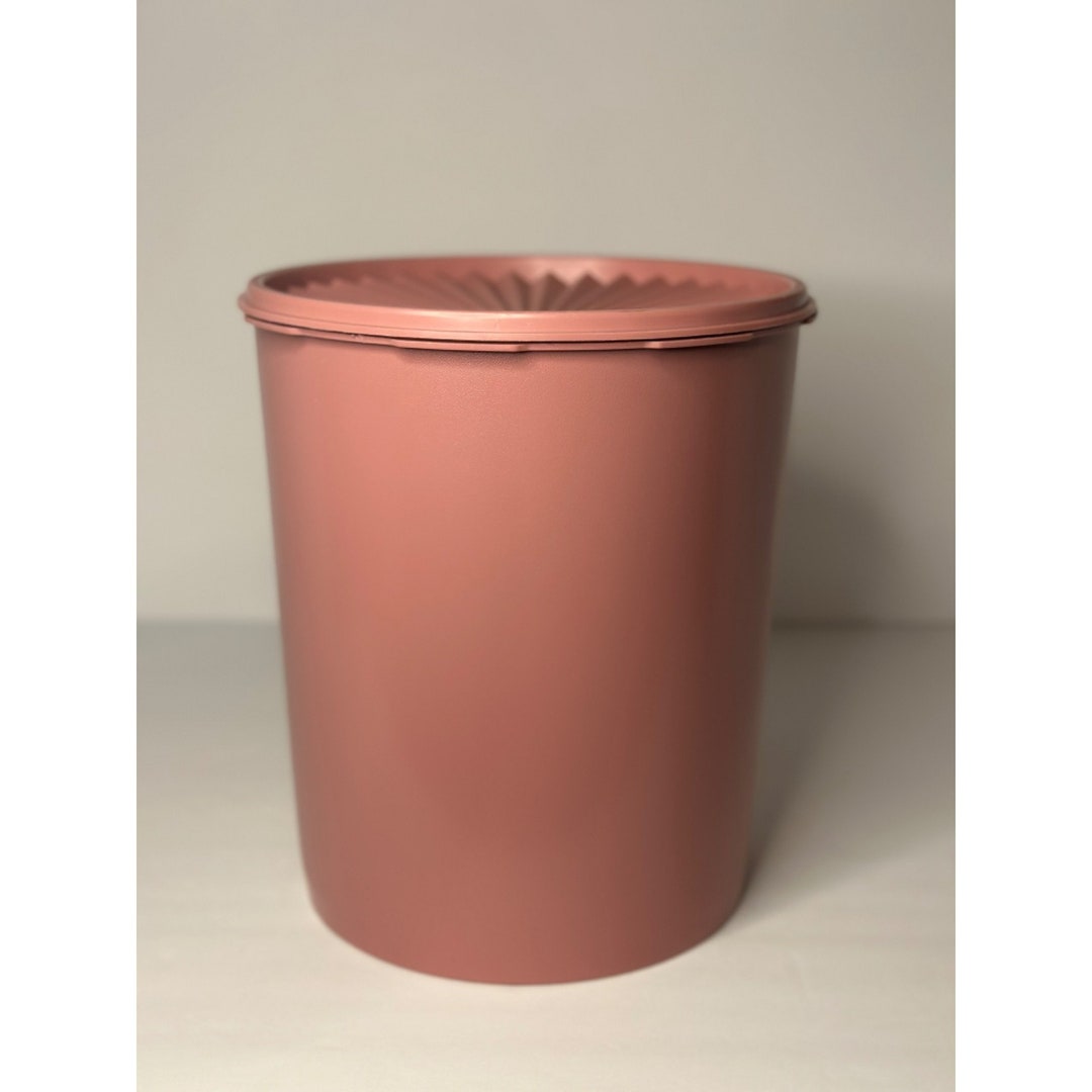 VTG Tupperware Pin Dusty Rose Mauve Pink Large Kitchen Storage ...