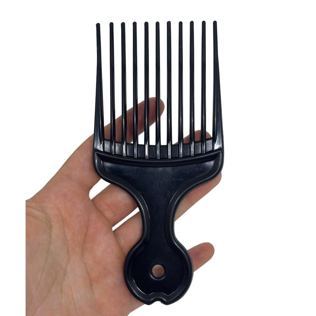 VTG Black Plastic Hair Pick Comb Afro Fluff Volume Styling Tool All ...