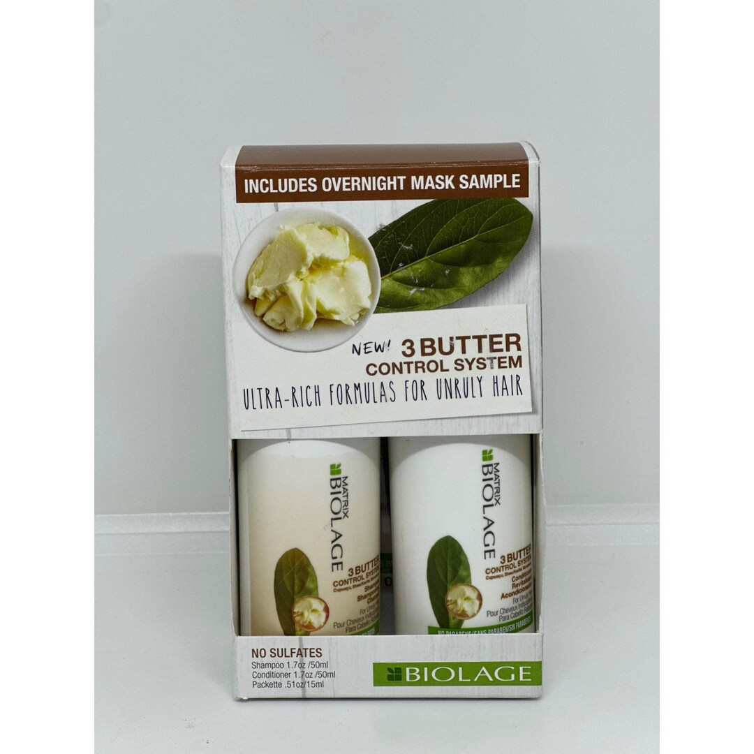 BNIB Biolage 3 Butter Control System for Unruly Hair With Overnight ...