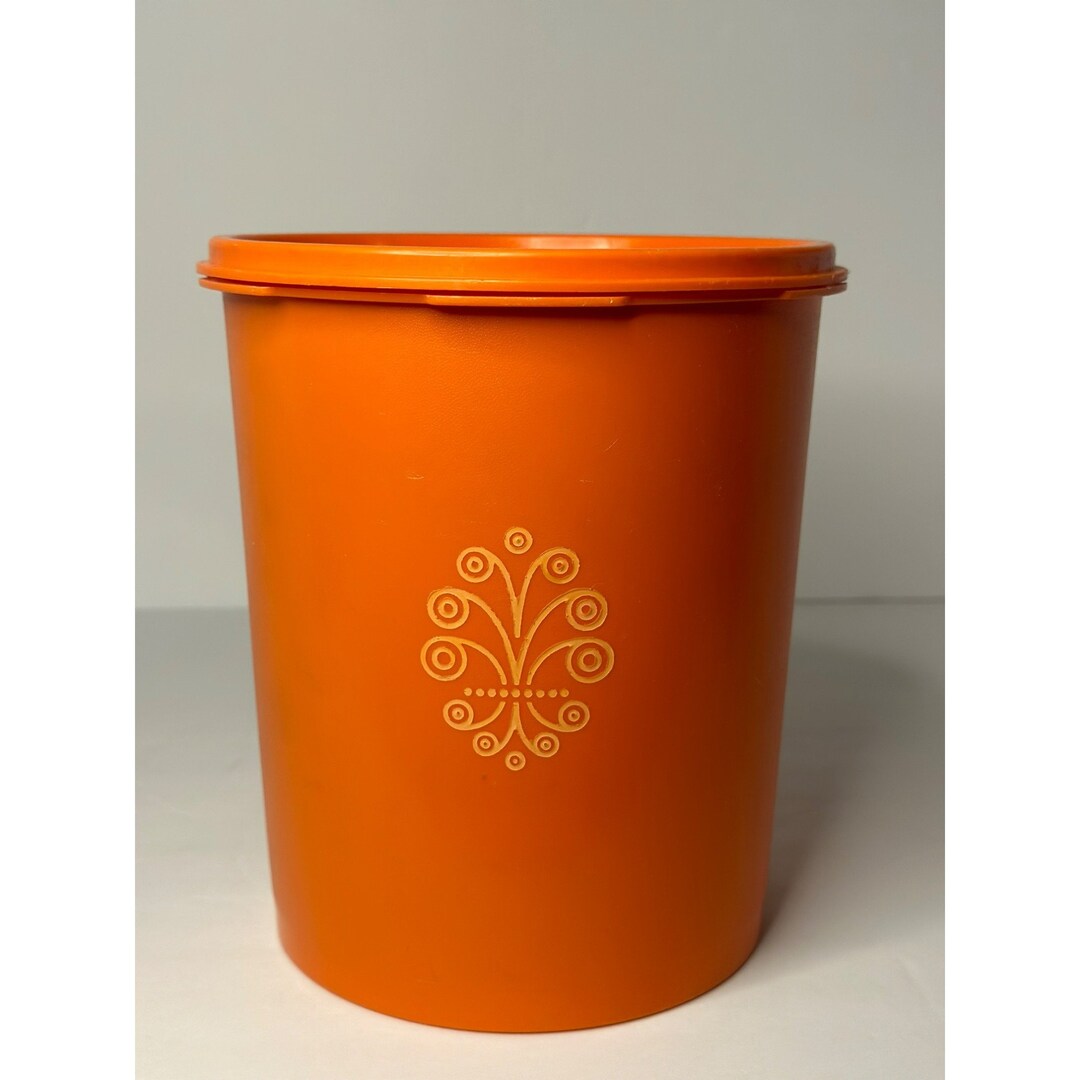 VTG Tupperware Harvest Orange Servalier Nesting Canister Kitchen ...